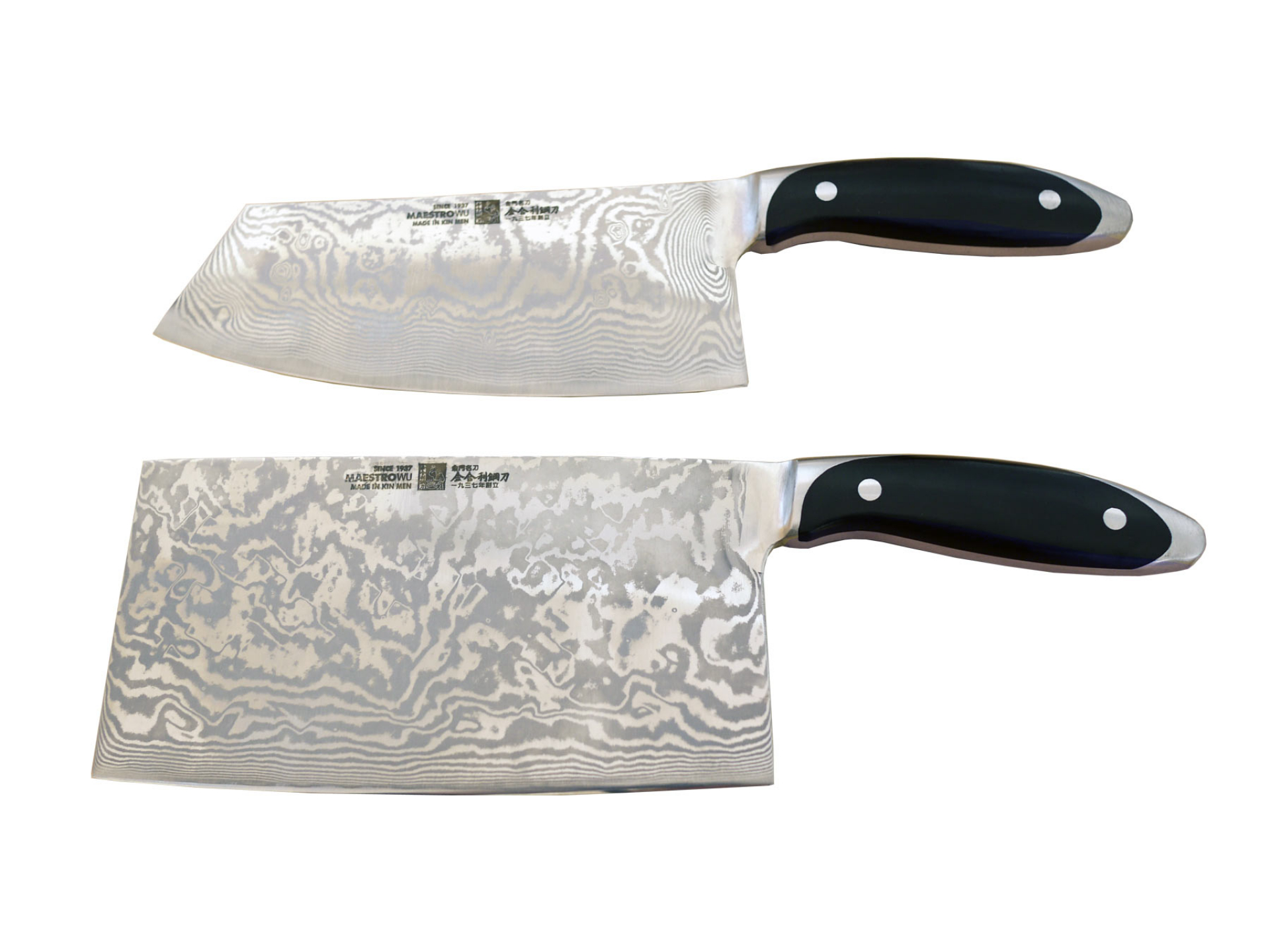 Maestro Wu Damast AMA-0306 Messerset: Chopmesser + Hackmesser | Set 1 ...